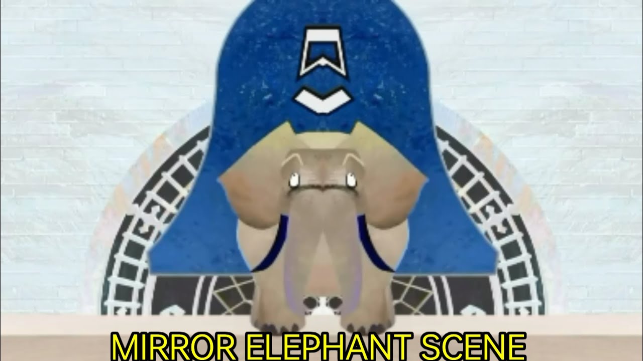 MIRROR ELEPHANT SCENE WITH COLOR INVERSION EFFECT (HICKORY DICKORY DOCK ...