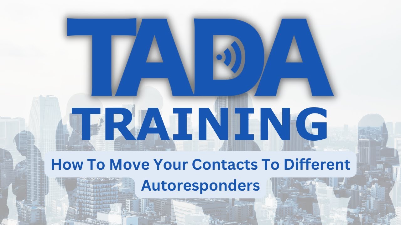 How To Move Your Contacts To Different Autoresponders Tada Cards - YouTube