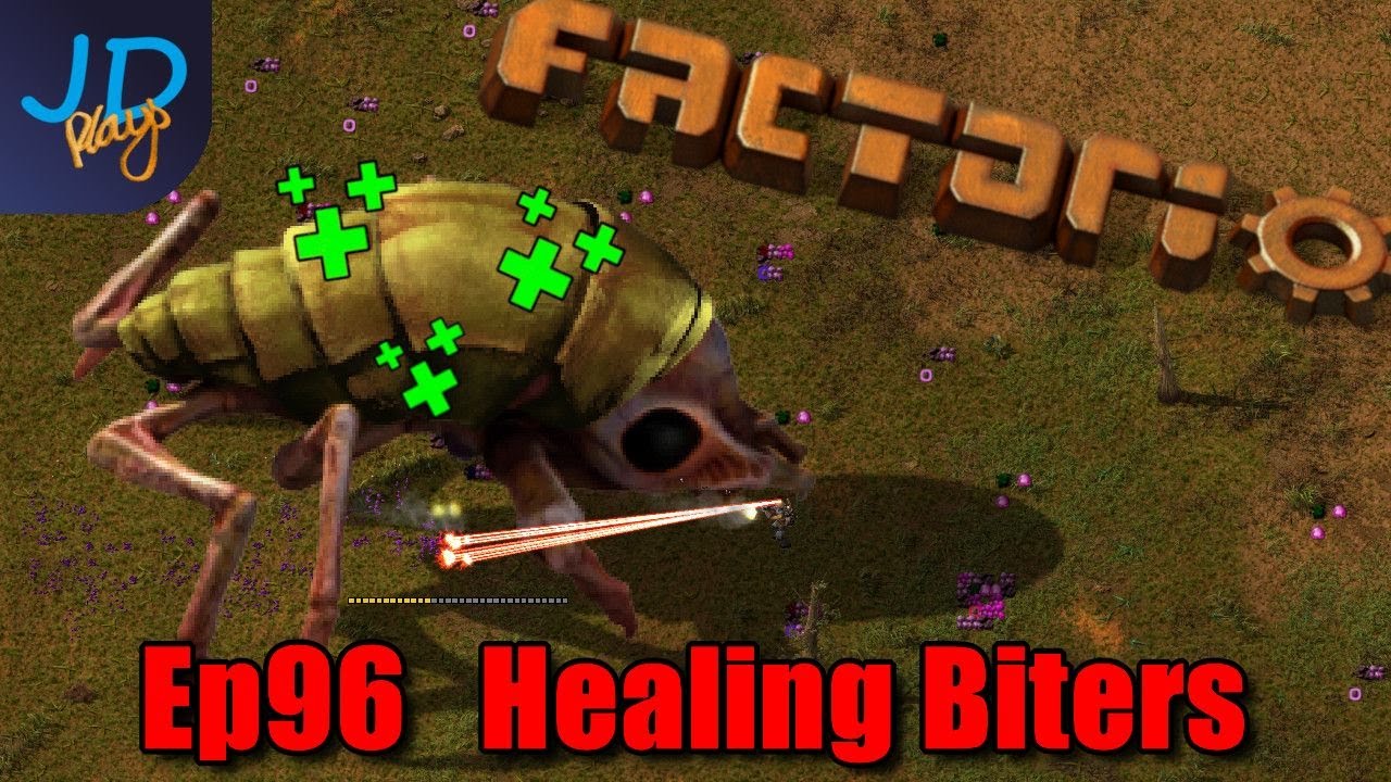 Ep96 Healing Biters | Factorio Biter Hell | Gameplay, Lets Play - YouTube
