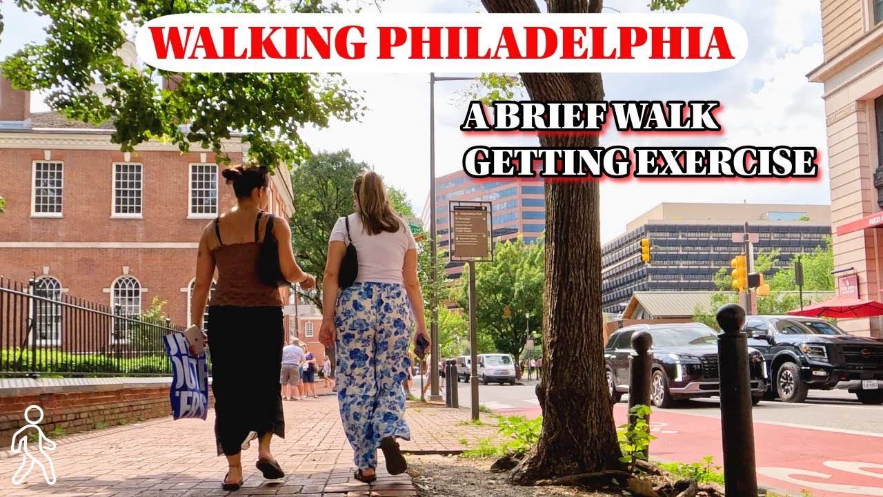 Taking a quick walk in Philly on Chestnut Street through the historical ...
