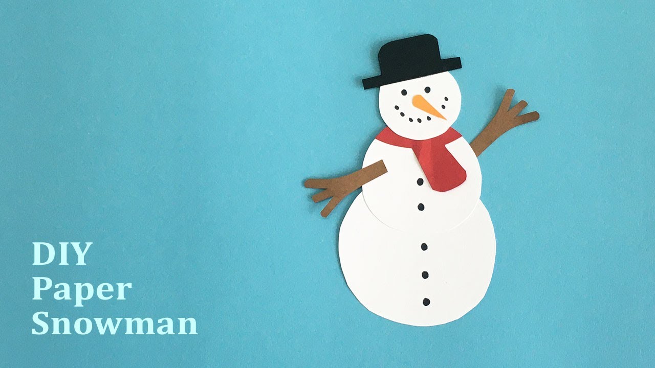 How to Make an Easy Paper Snowman | DIY Christmas Craft for Kids - YouTube