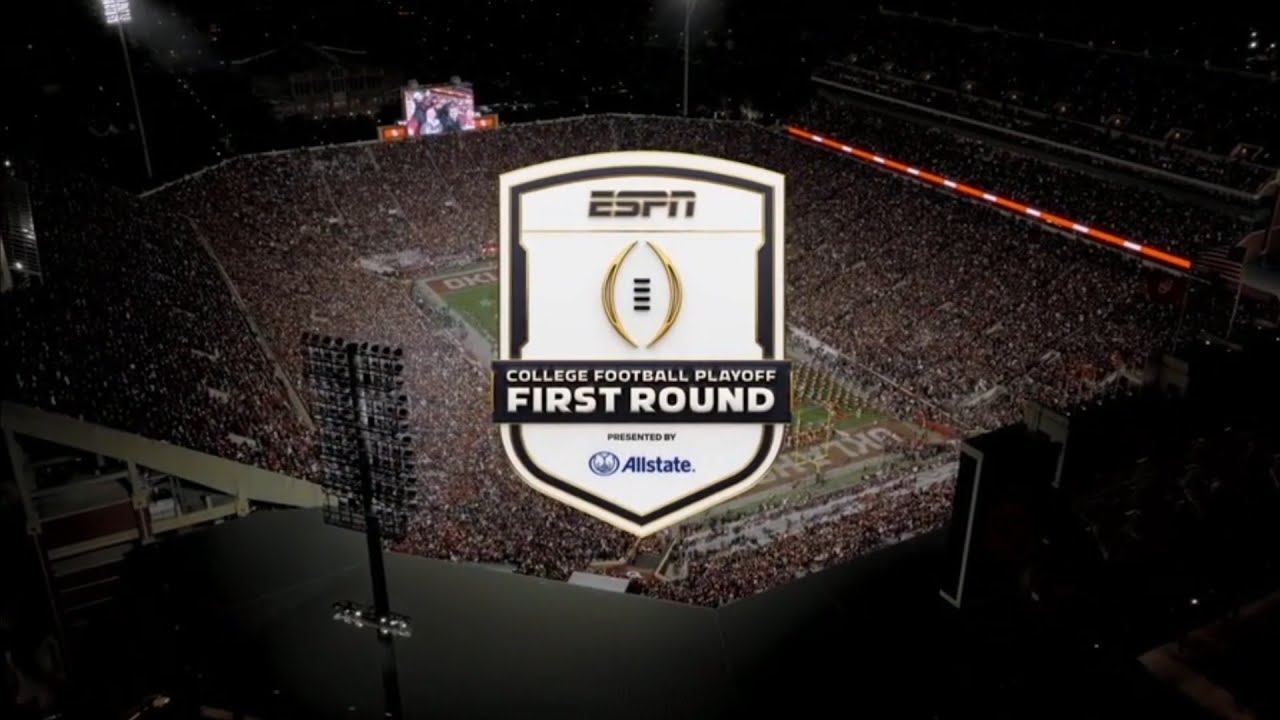 CFP First Round on ESPN/ABC intro | 9 Alabama @ 8 Oklahoma | 12/19/2025 ...