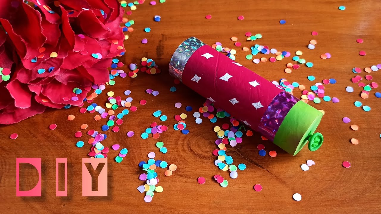 DIY Confetti Party Popper || Easy handmade paper craft ideas 🎉🎈 - YouTube
