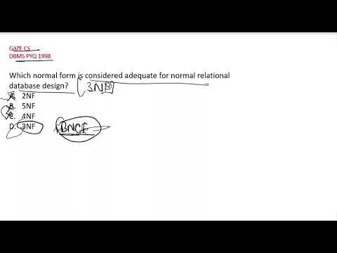 DBMS PYQ GATE CSE 1998 - YouTube