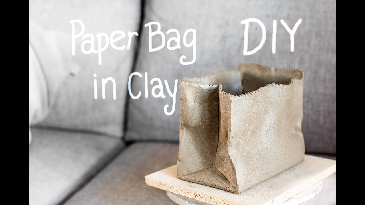 How to make a Paper bag Pot in clay. DIY ceramics. - YouTube