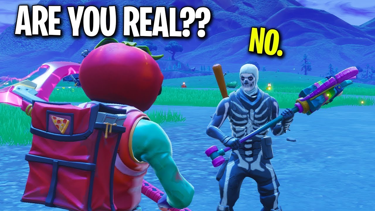 I PRETENDED TO BE A FANBOY OF MYSELF ON FORTNITE... (THIS NOOB FALLS ...
