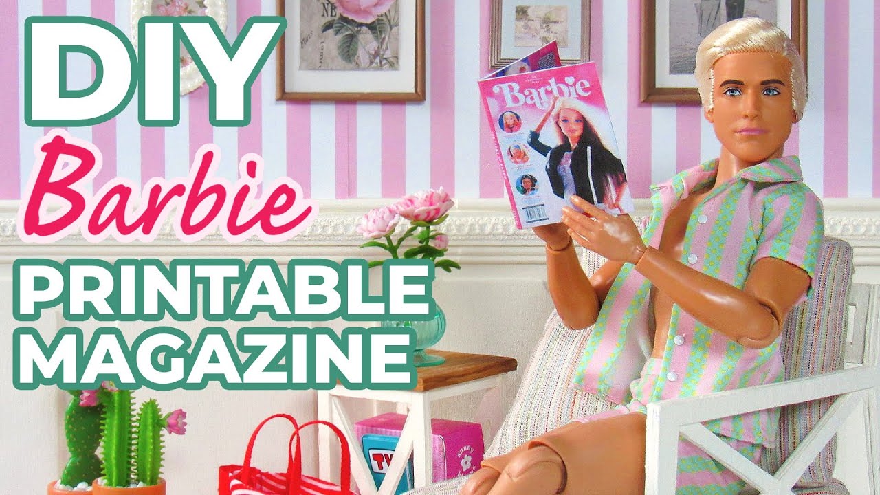 DIY Barbie Magazine Free Printable | 1:6 Crafts - YouTube