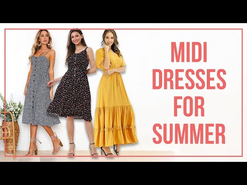 5 Summer Midi Dress Haul 2021 | Amazon Summer Dress