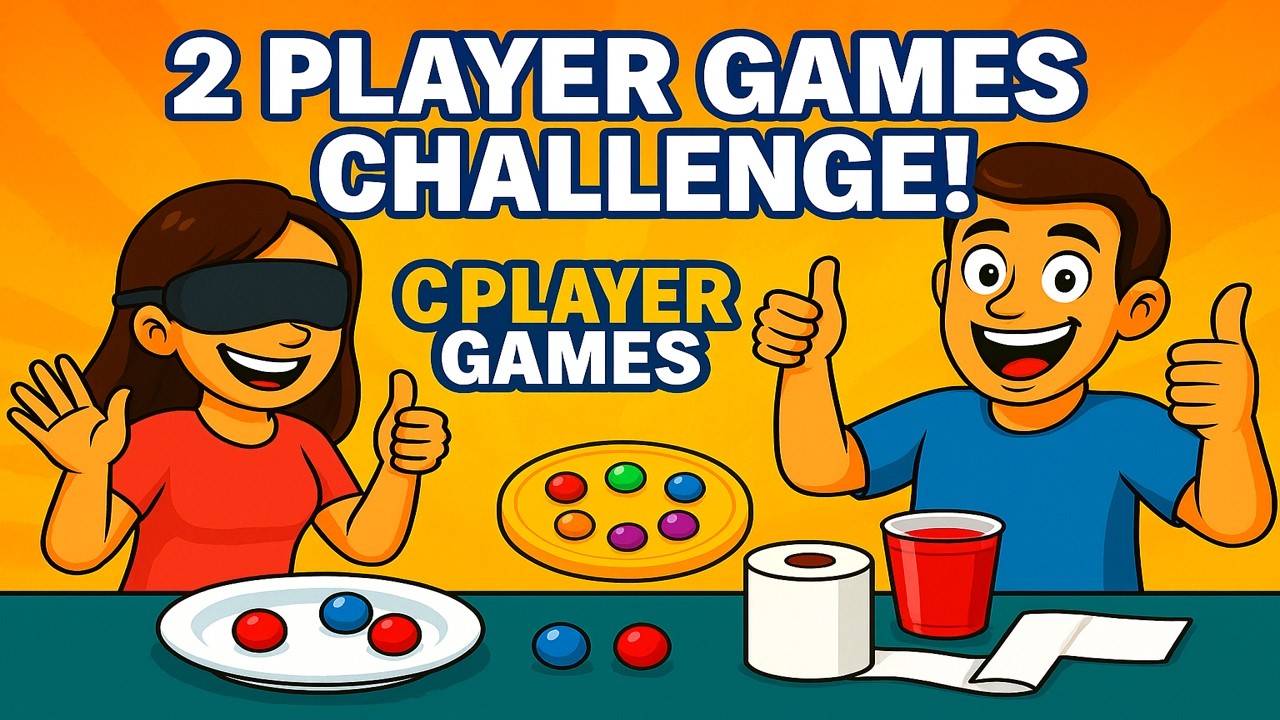 2 Player Games Challenge! Blindfold Toss, Color Match & Toilet Paper ...