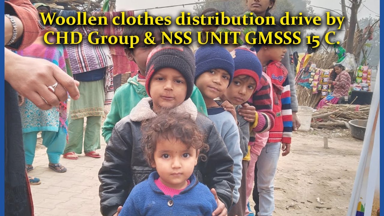 Woollen clothes distribution drive by CHD Group & NSS UNIT GMSSS 15 C - YouTube