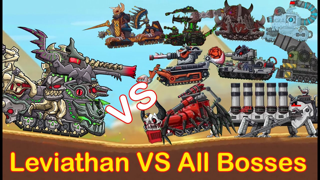 Battle Of Tank Steel : Tank Leviathan Vs All Bosses - YouTube