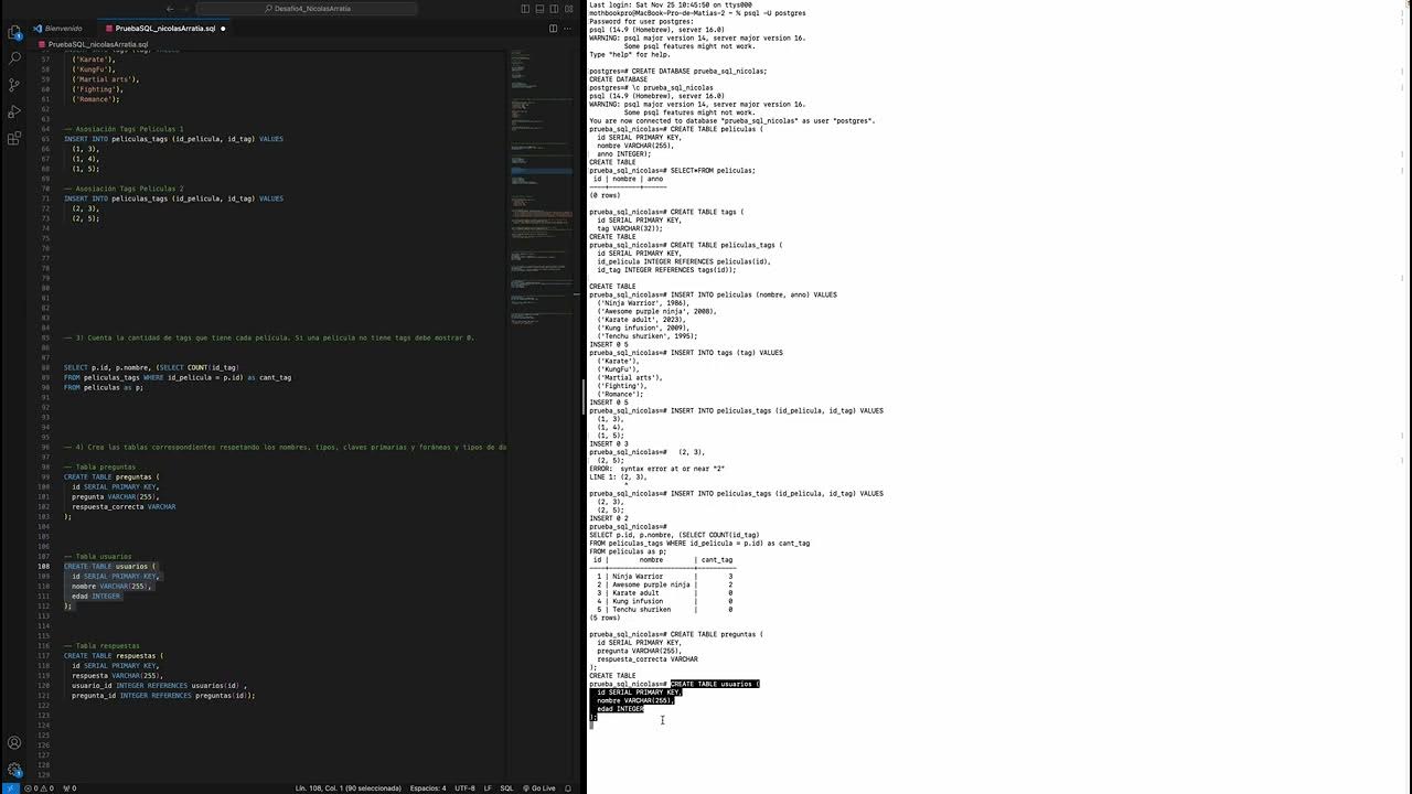 Prueba SQL desafio latam - YouTube