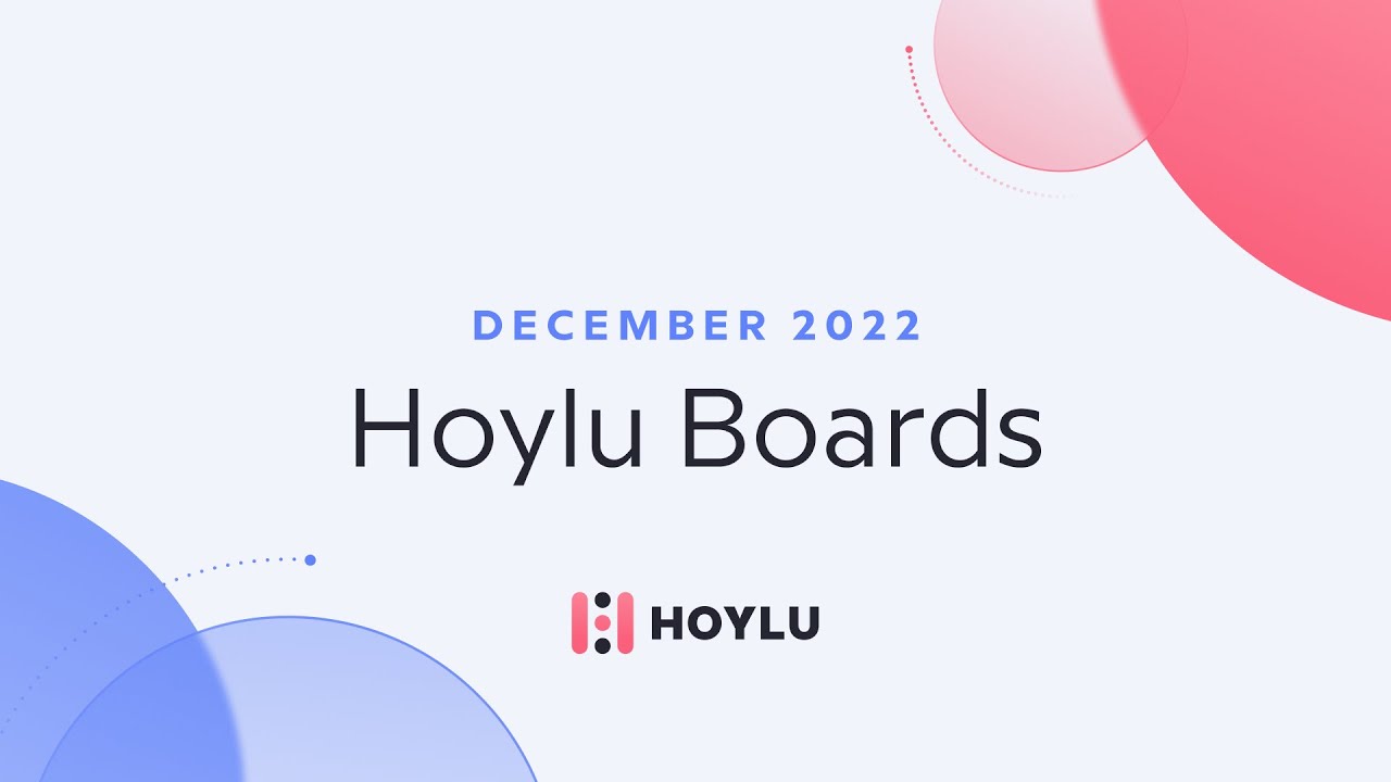 Hoylu Boards December 2022 - YouTube