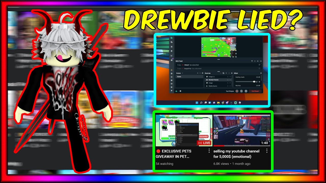 Drewbie LIED about SELLING HIS CHANNEL??? - YouTube