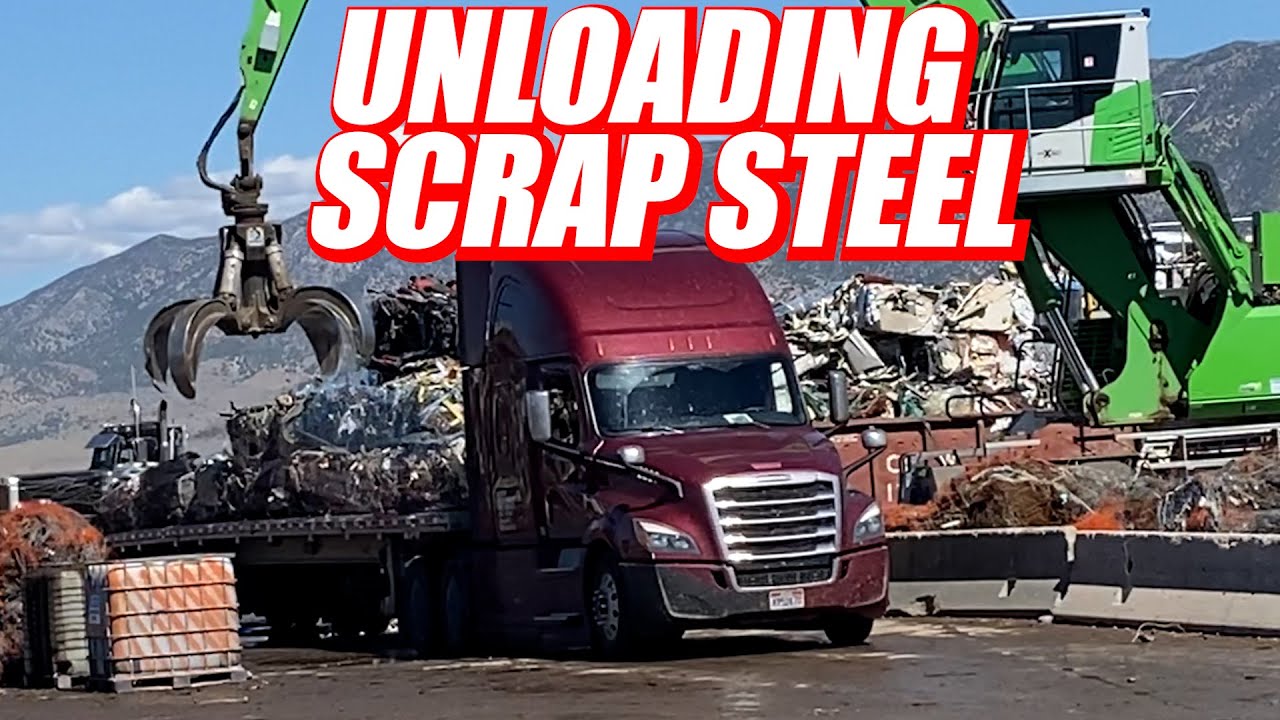 Unloading Scrap Steel - YouTube