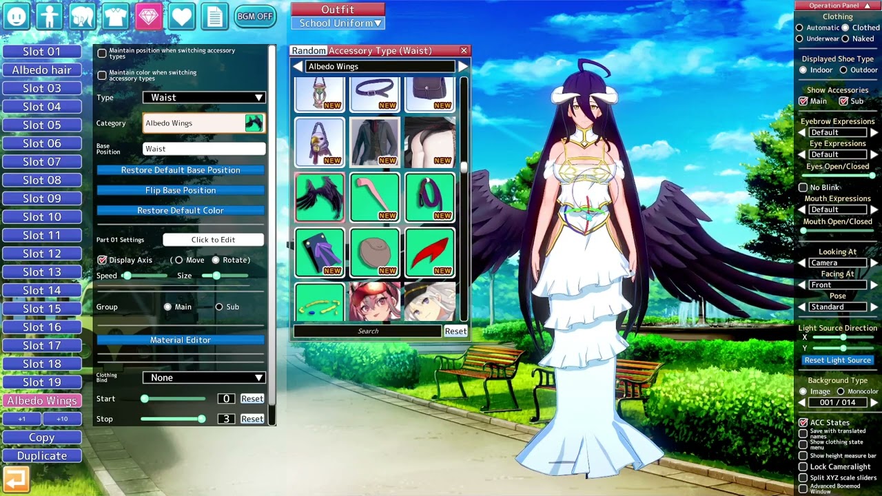 Albedo fixing the model ( Koikatsu Party ) - YouTube