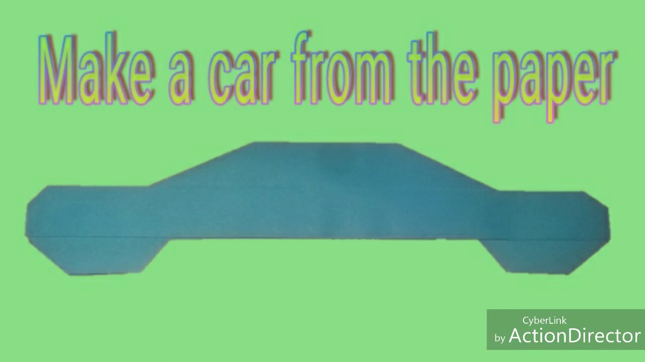 How to make a car from a paper - YouTube
