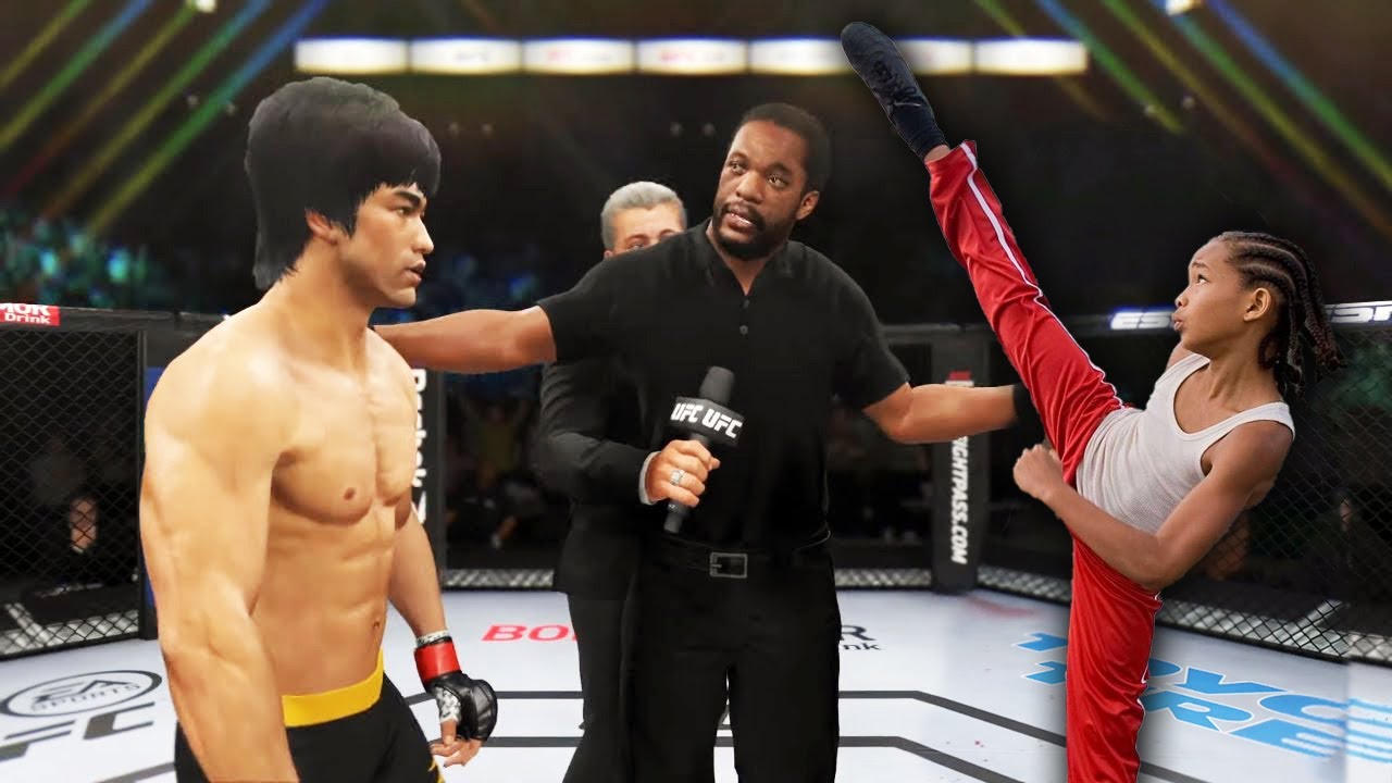 UFC 4 I Bruce Lee vs. Karate Kid (Baby Karate) REMATCH (EA Sports UFC 4 ...