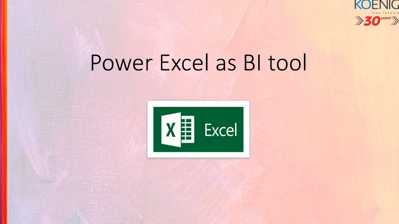 Learn Power Excel as BI Tool online | Koenig Solutions - YouTube