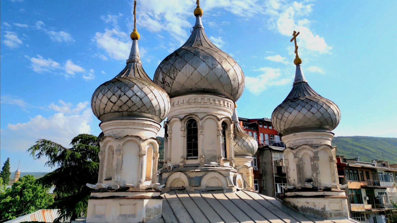 🇬🇪 GEORGIA Beautiful-Monuments, Cathedrals & Churches in Tbilisi and Mtskheta bird eye view ...