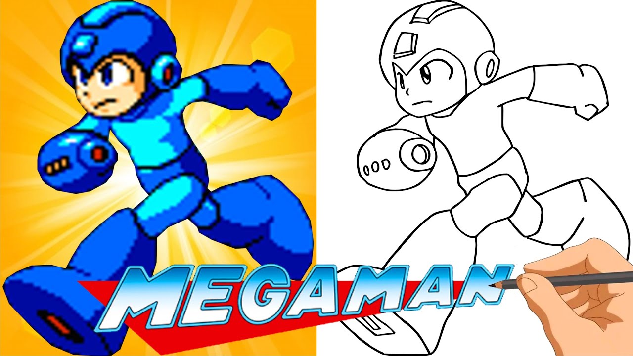 How To Draw Megaman The Game Animation Tutorial Coloring Nintendo Playstation Youtube