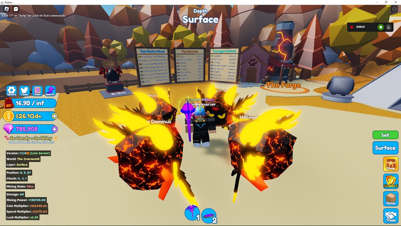 I made the SHINY Hollow Dominus in Mining Simulator 2 - Halloween Event ...