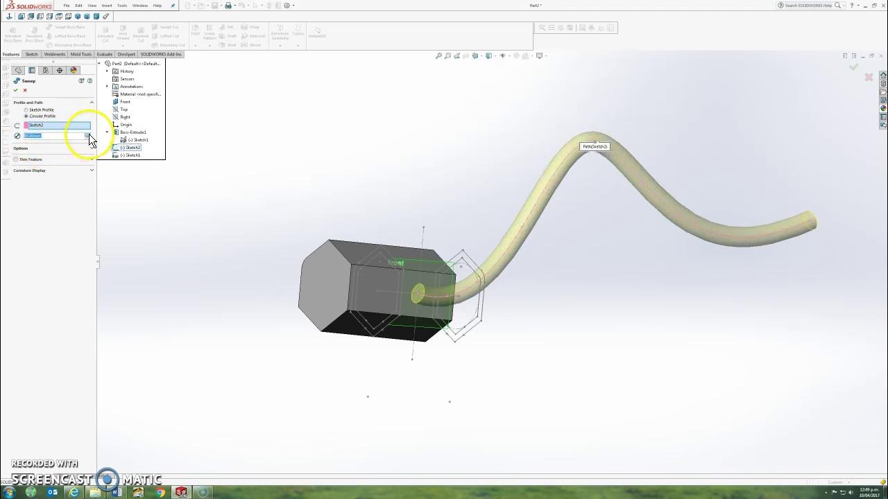SW2.2C Solidworks. Tour - Features interface - YouTube