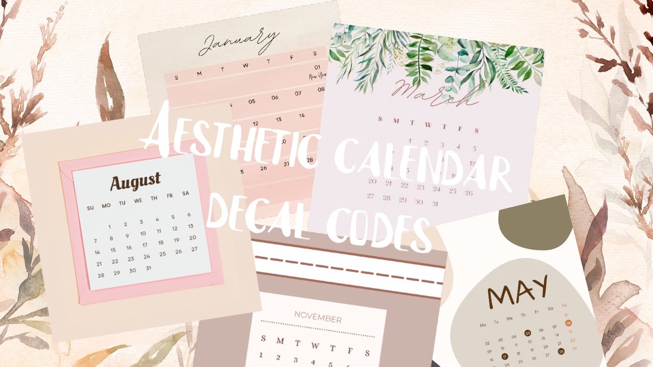 Aesthetic calender decals | Fantasy Builds - YouTube