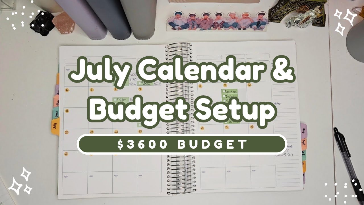 July Monthly Budget & Calendar Set Up ☀️ | Plan With Me | $3600 | - YouTube