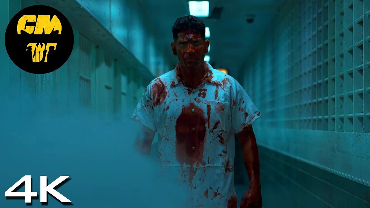 Punisher Prison Fight Scene | Daredevil (2x9) [HD] - YouTube