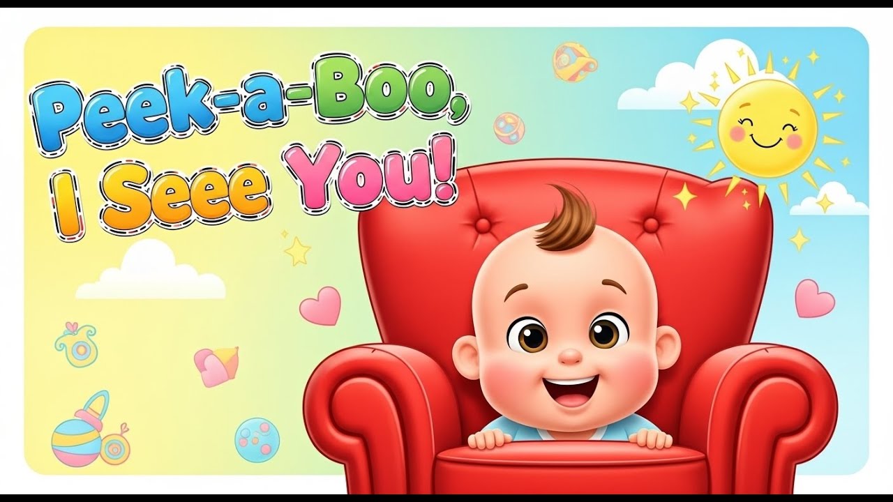 Peek-a-Boo I See You | Fun English Rhyme for Kids | Nursery Song with ...