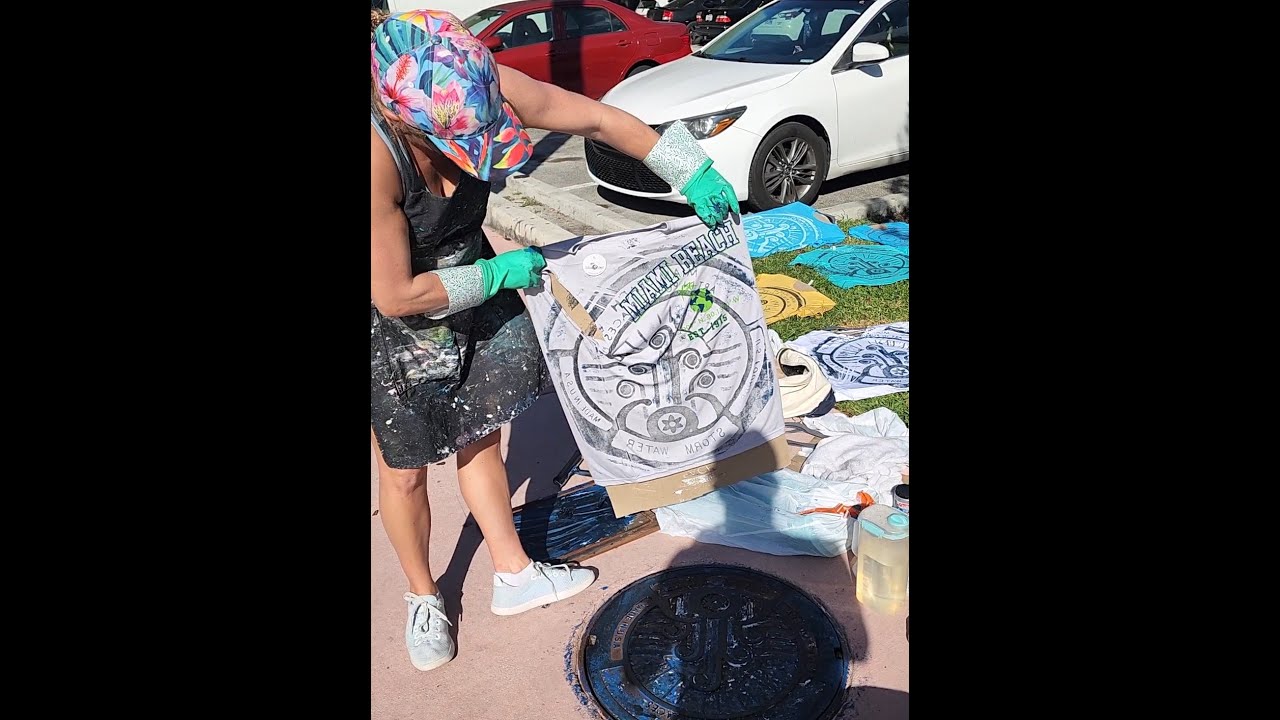 Miami Beach Manhole Cover Art: Printmaking in the Streets! - YouTube