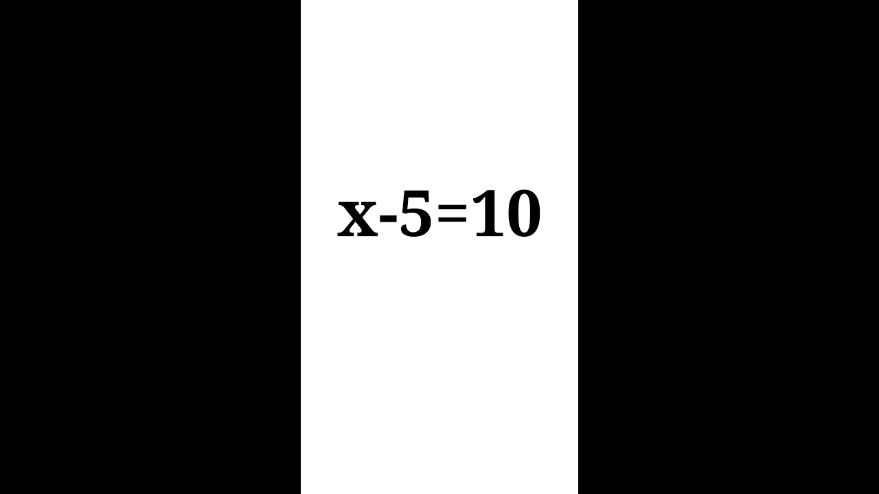 How To Solve The Equation X 5 10 YouTube
