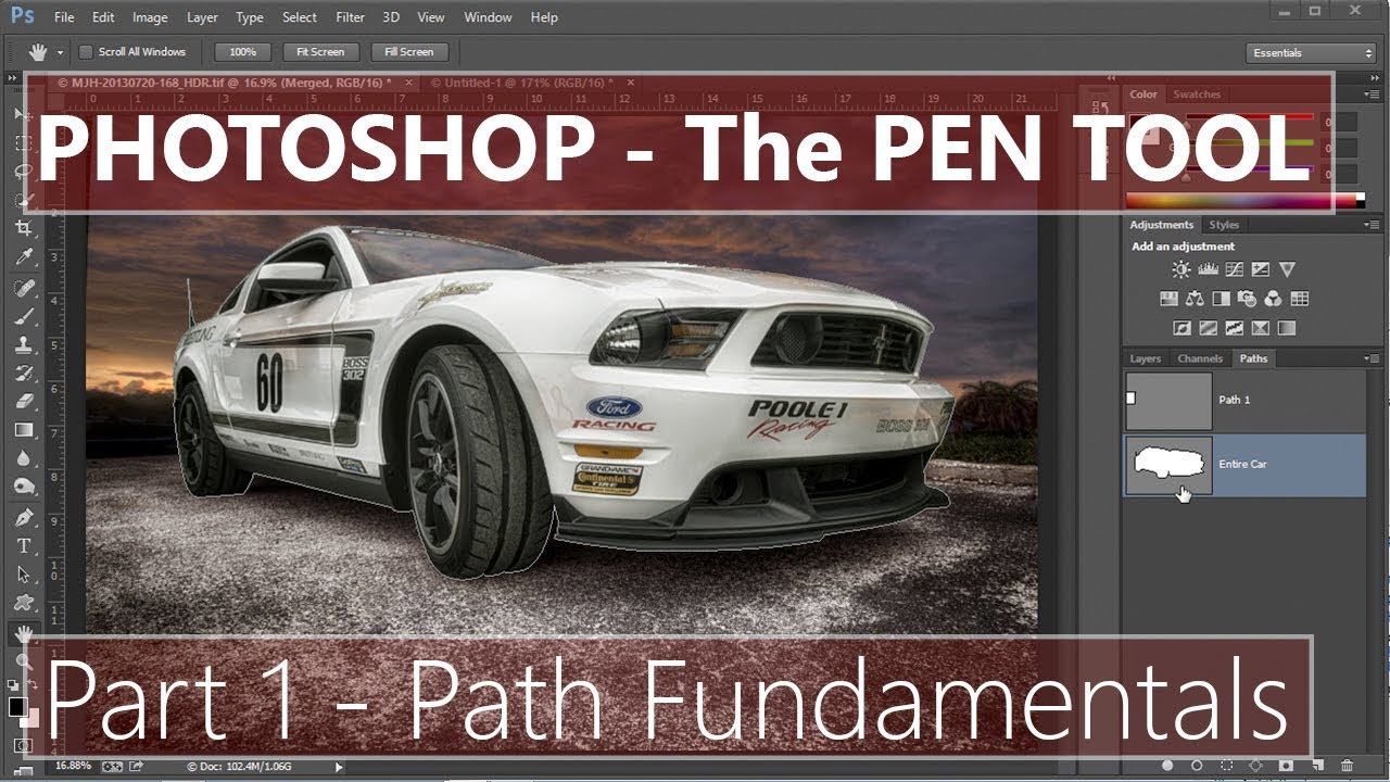 Pen Tool in Photoshop - 01 - Path Fundamentals - YouTube