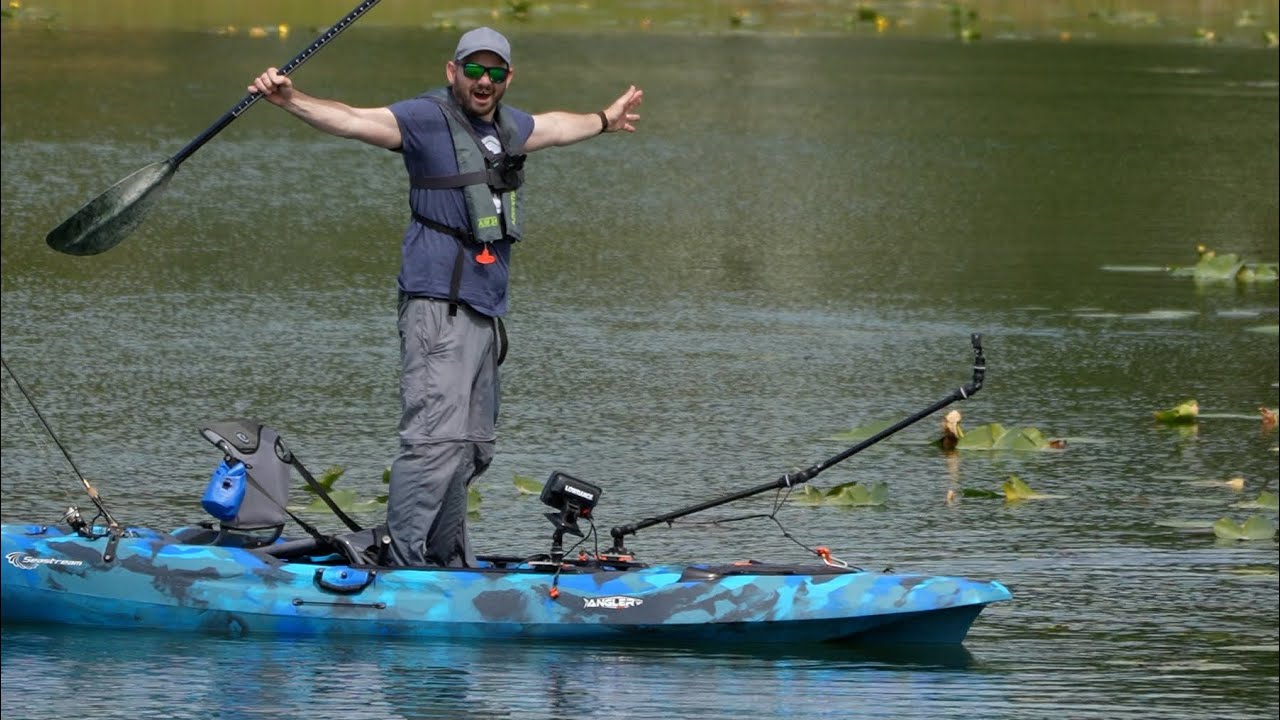 Seastream Angler 120 Paddle Fishing Kayak DEMO - YouTube