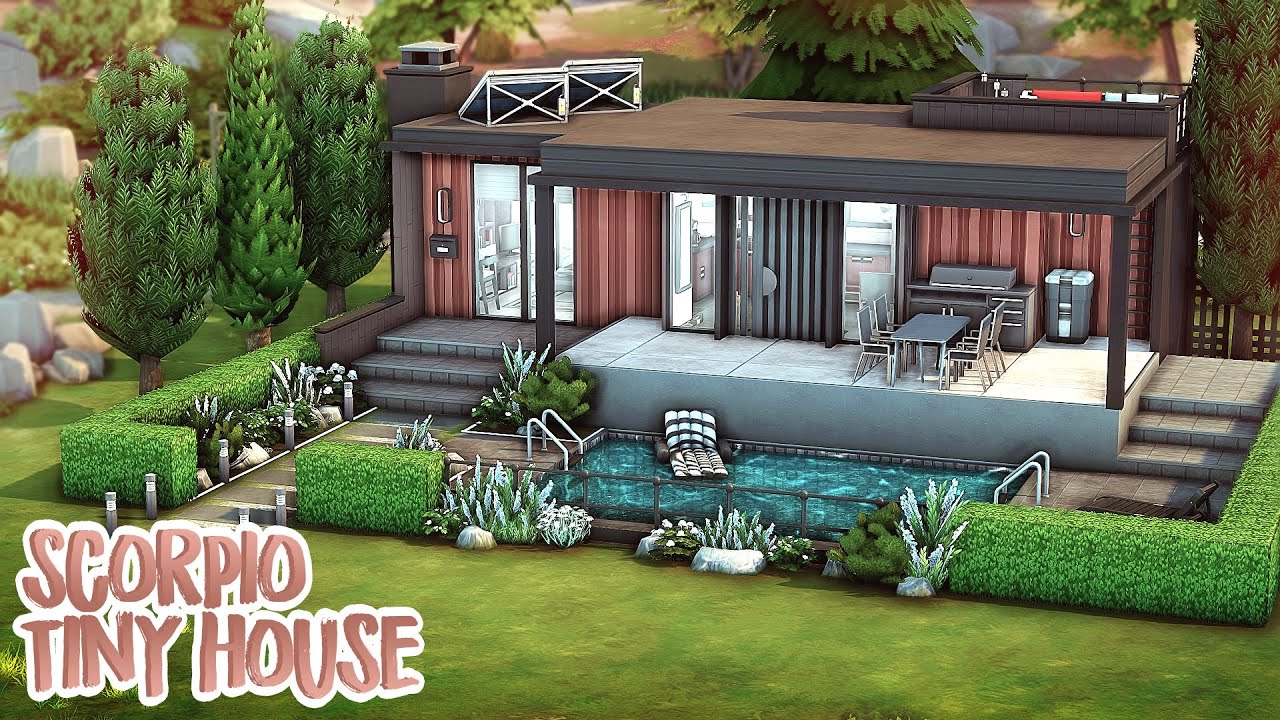 Scorpio Tiny House 🖤 | The Sims 4 Speed Build - YouTube