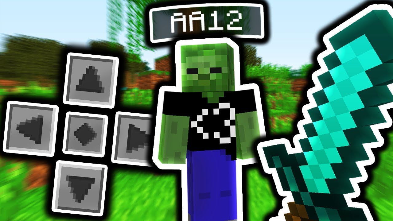 PC Minecraft Player VS Player in Minecraft Pocket Edition! (AA12) - YouTube
