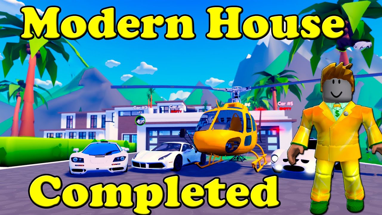Roblox Ultimate Home Tycoon The Modern House is completed - YouTube