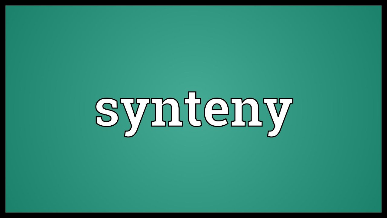 Synteny Meaning - YouTube