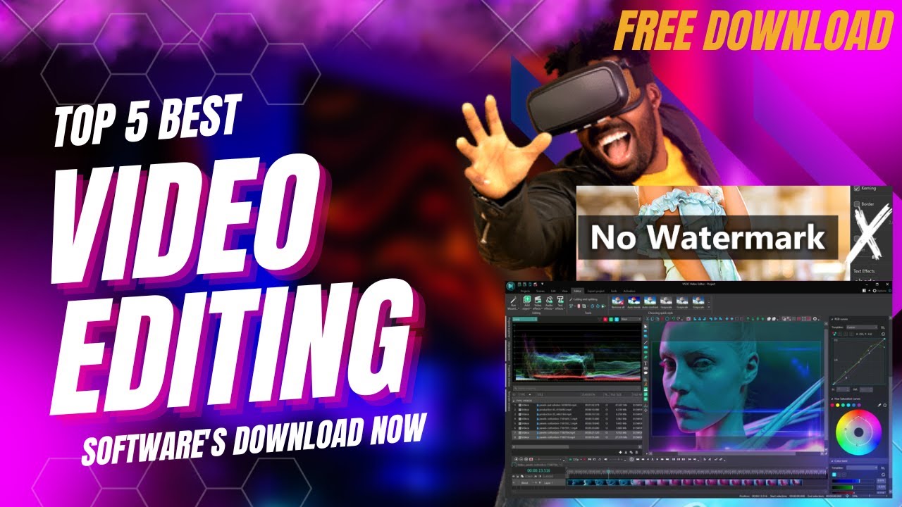Top 5 Best Free Video Editing Software's | No Watermark | Download Now ...