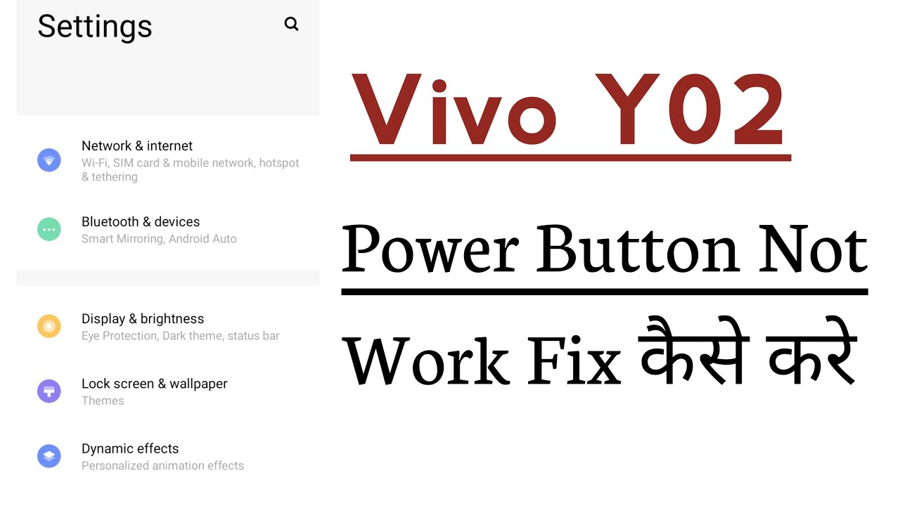 Vivo Y02 Power Button Not Working Problem Solve - YouTube