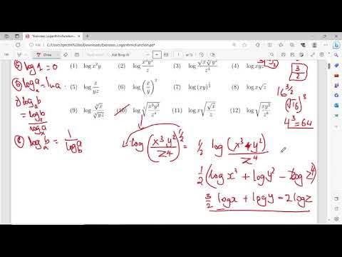 Logarithm step by step - YouTube