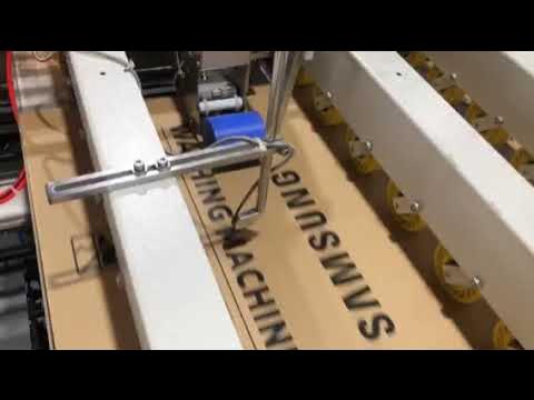 Automatic box taping machine in Thailand - YouTube
