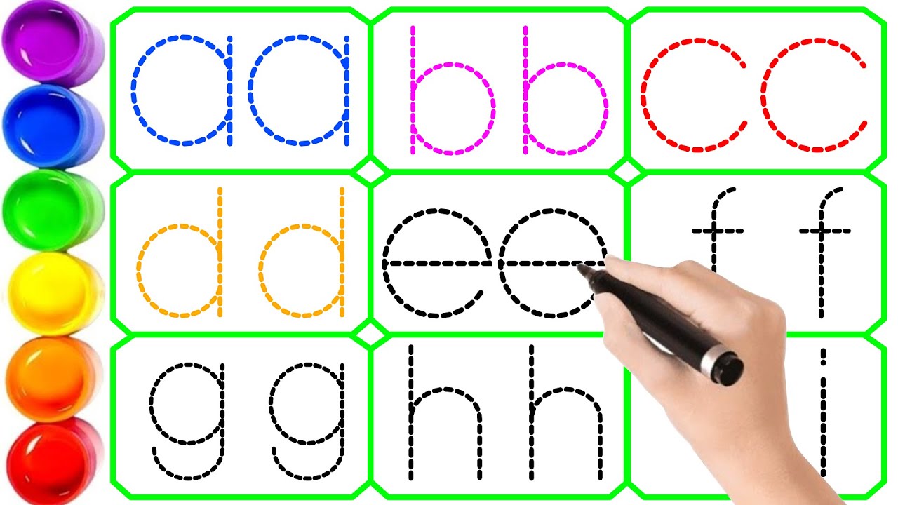 Tracing Capital & Lowercase Letters with Fun | Easy Draw and Paint ...