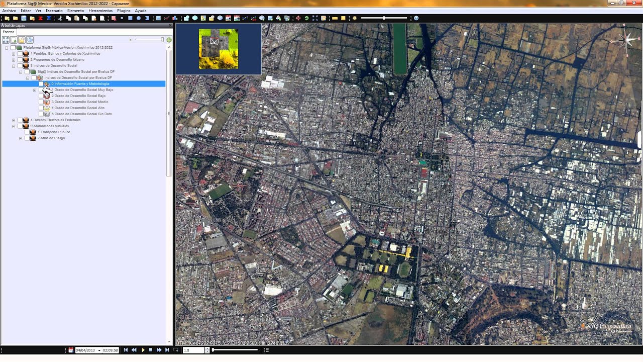 SIG "Plataforma Sig@ México" Planos de Indice de Desarrollo Social 3D ...