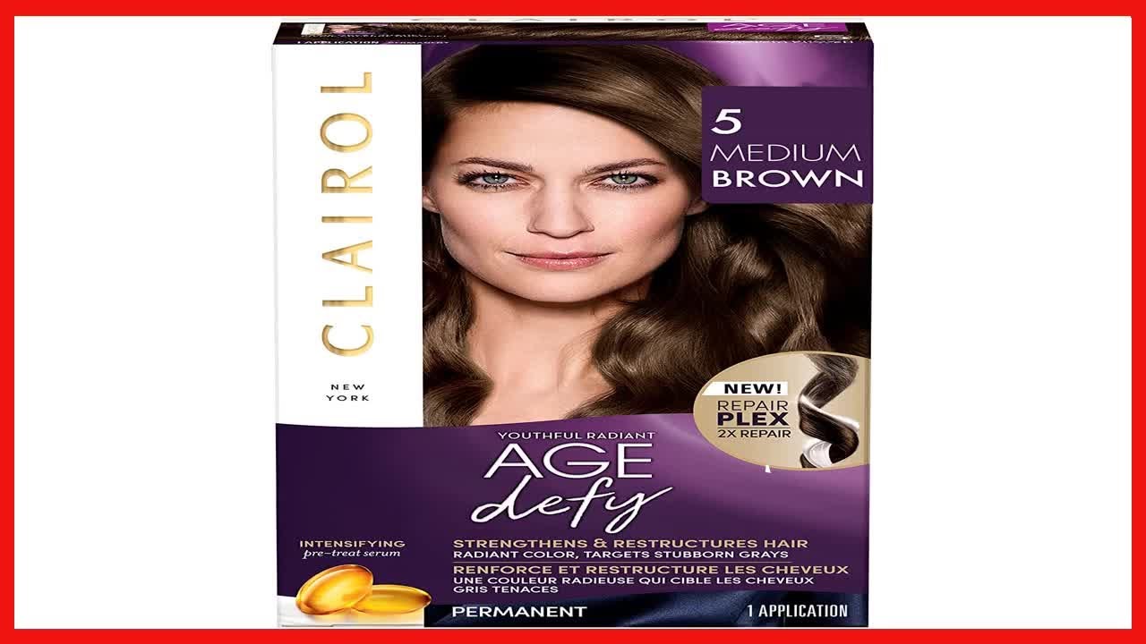 Great product - Clairol Age Defy Permanent Hair Dye, 5 Medium Brown ...