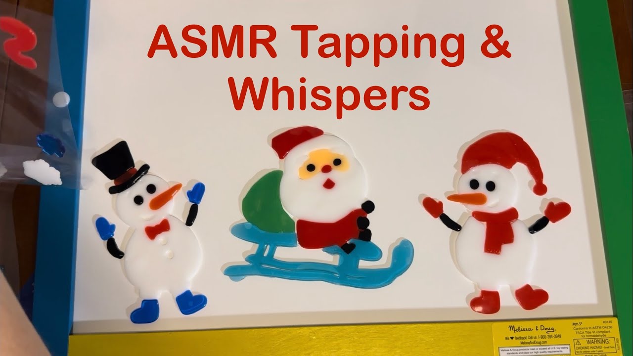ASMR Tapping on Festive Window Clings 🎄| Whispered Rambling - YouTube