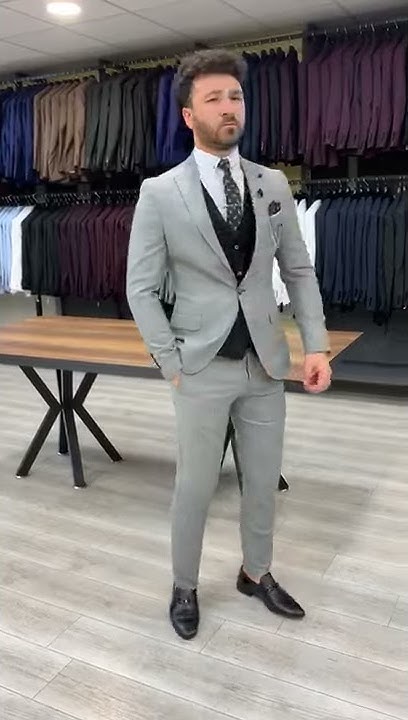 Hollo Men Malbec Gray Slim Fit Suit Youtube