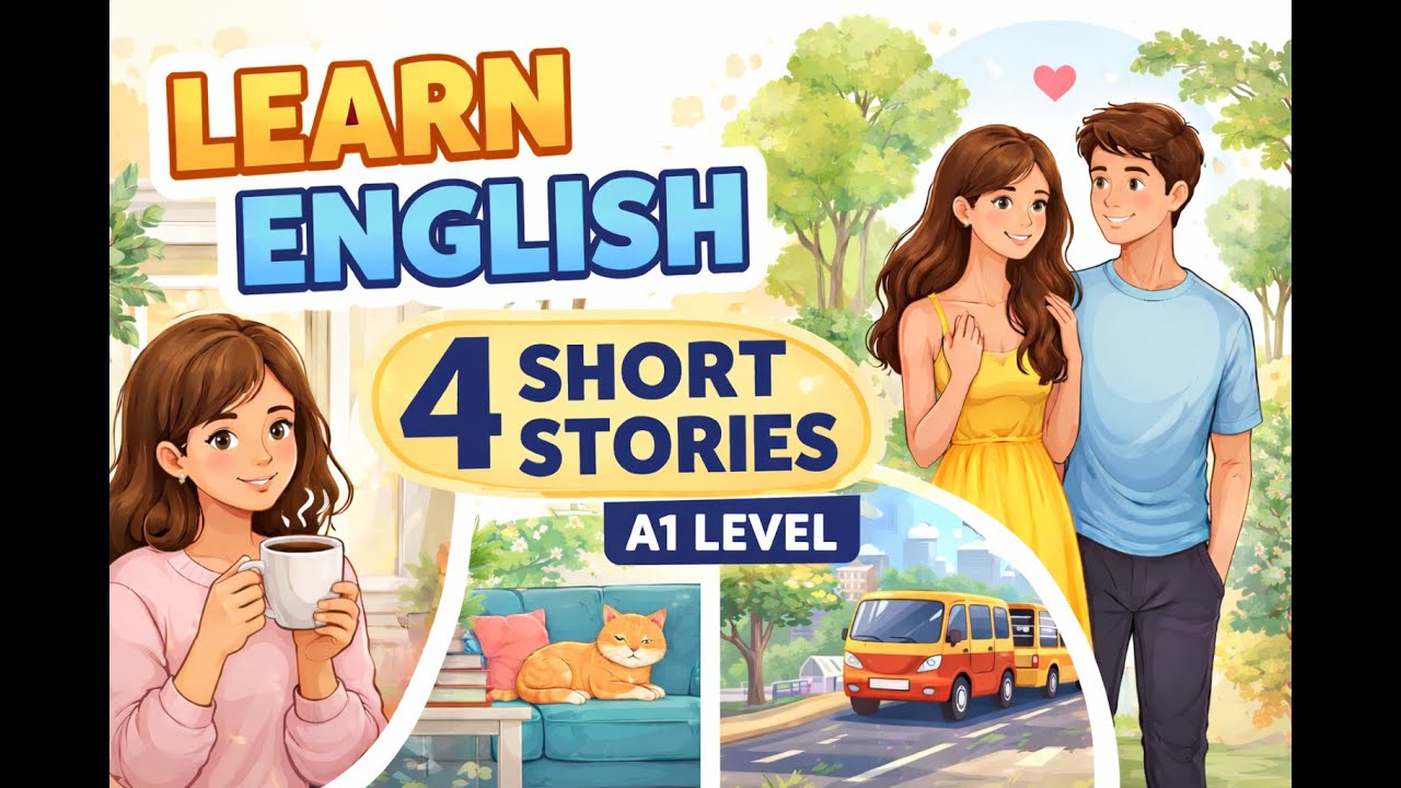 Learn English A1 | 4 Simple Short Stories for Beginners | Slow & Clear ...