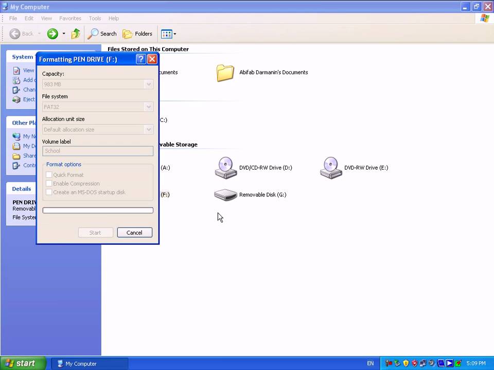 format disk - YouTube